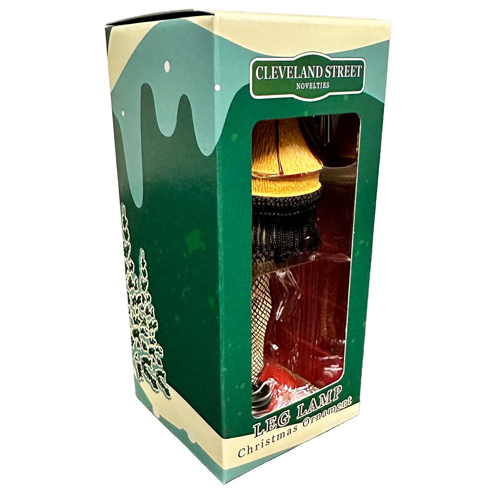 Leg Lamp Ornament – Mini Fishnet Holiday Tree Decor – Red Rider Leg Lamps