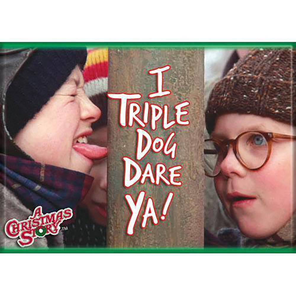 Triple Dog Dare Magnet from A Christmas Story – Red Rider Leg Lamps