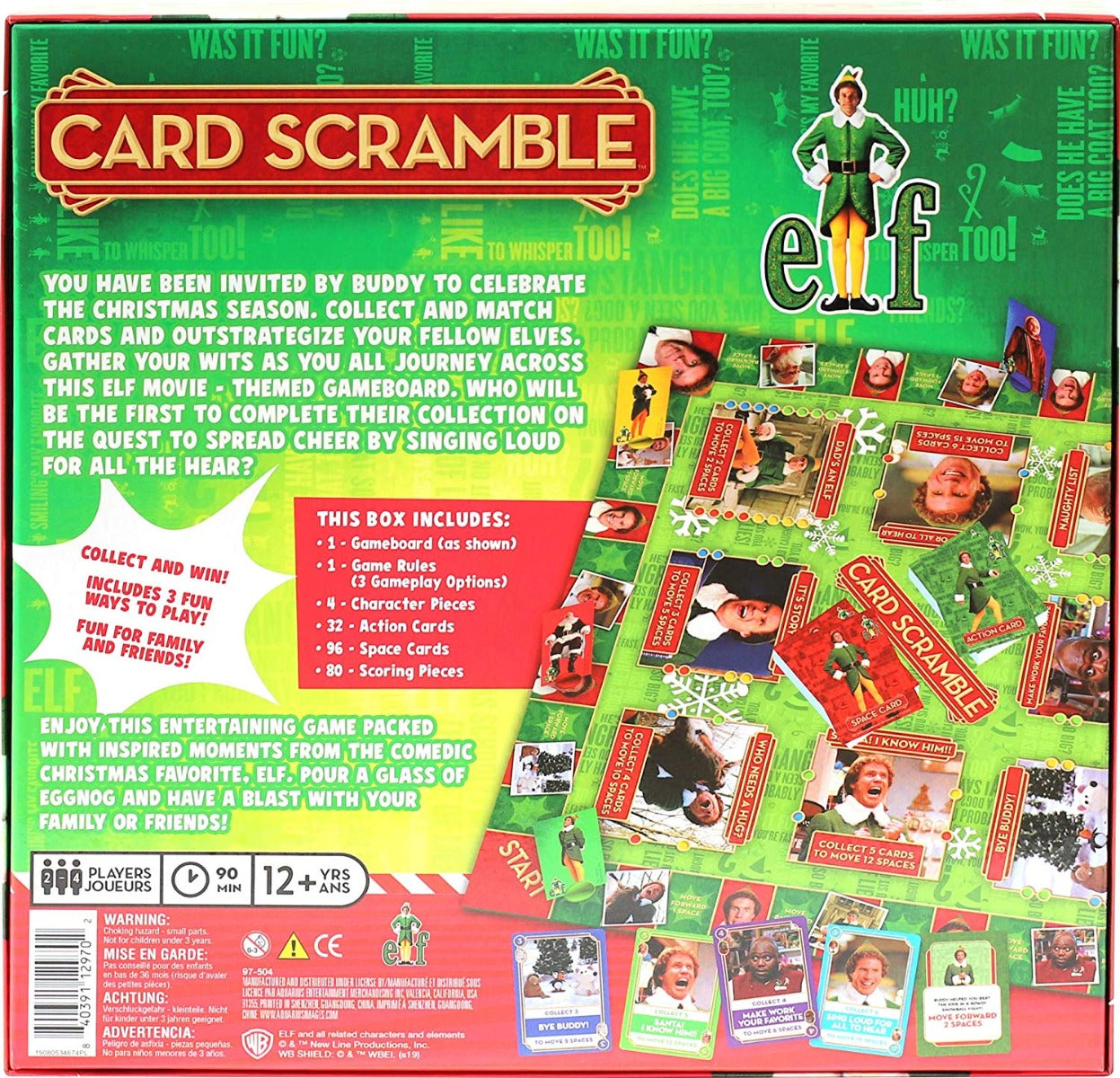 Elf Card Scramble Board Game – Red Rider Leg Lamps